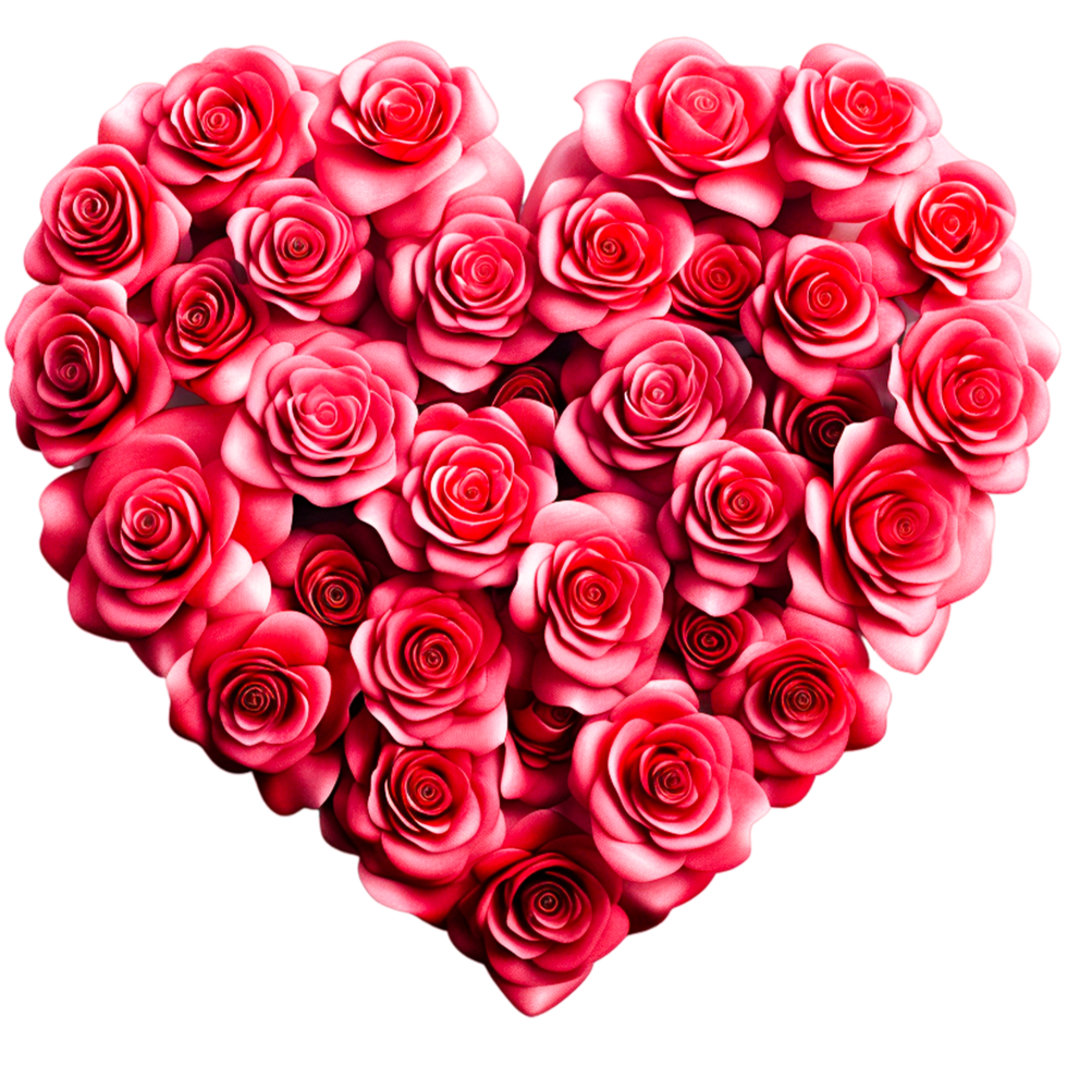 Ai Generated Flower Heart Rose Valentines Day 40350842 Png