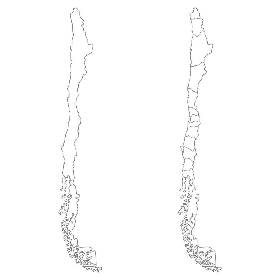 Chile Mapa Mapa De Chile En Blanco Conjunto 40350873 Vector En Vecteezy