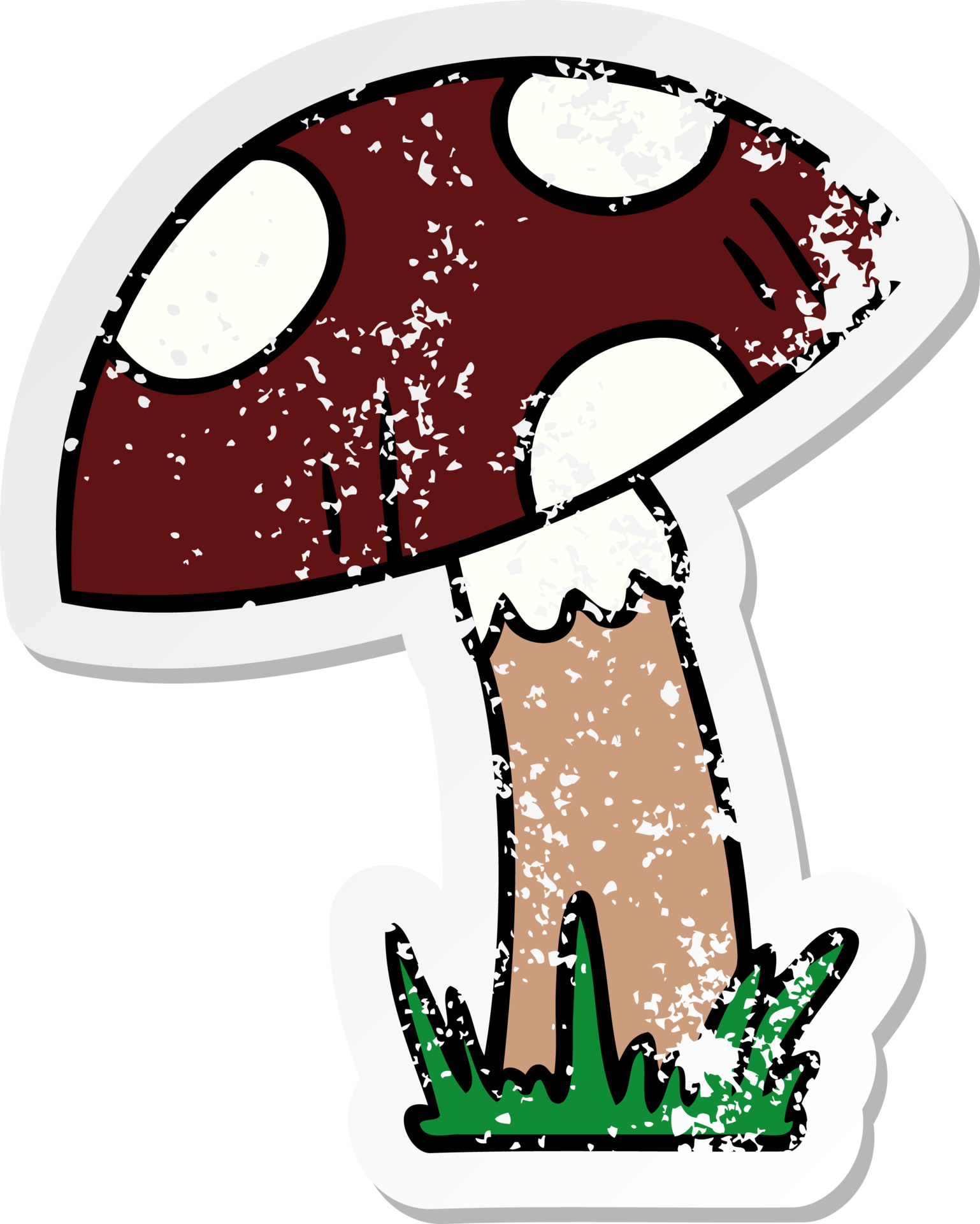 Mano Dibujado Afligido Pegatina Dibujos Animados Garabatear De Un Sapo Taburete 40351622 Png