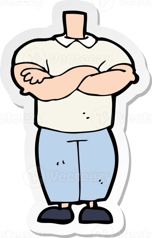 Sticker Of A Cartoon Body 40352096 Png