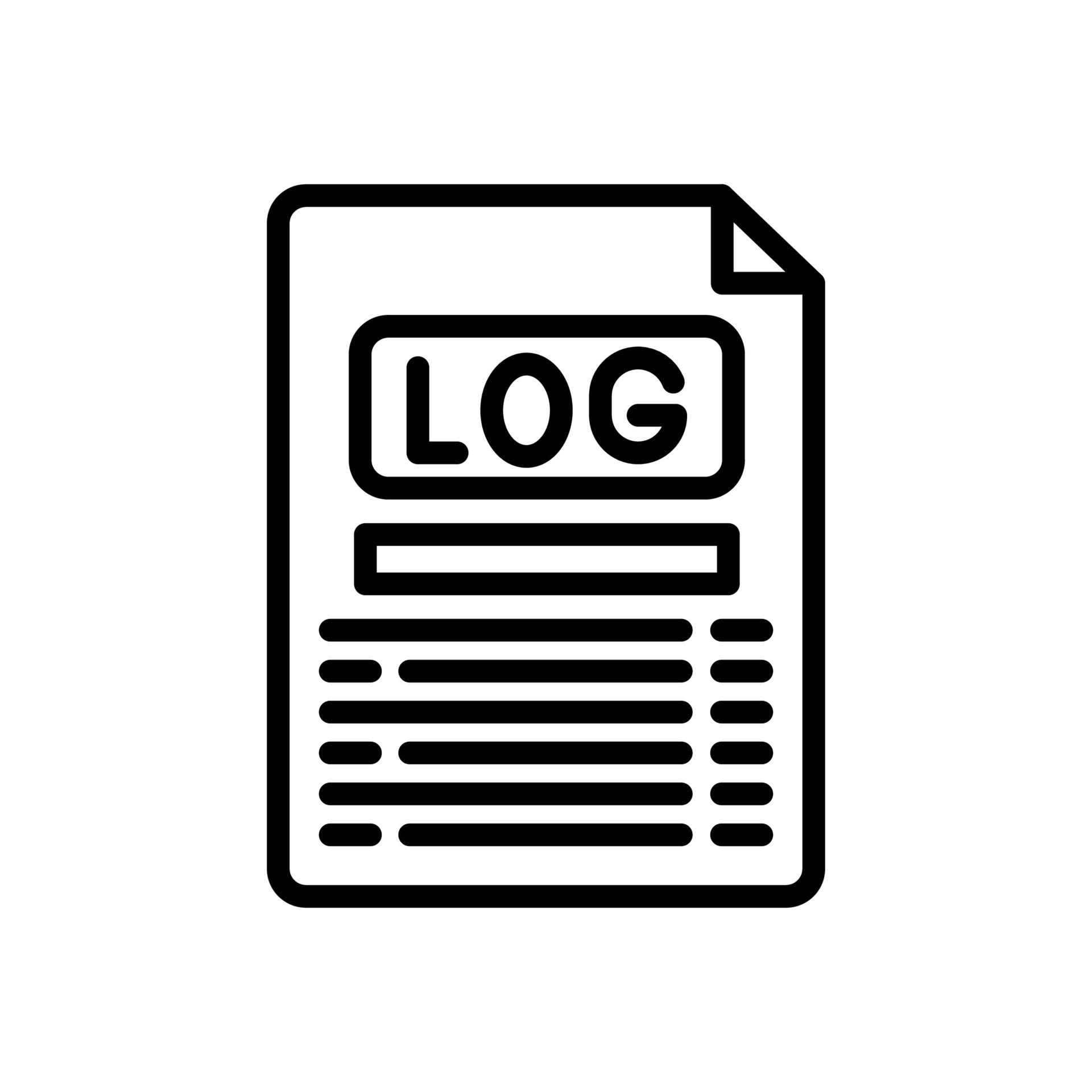 Log File icon in vector. Logotype 40356057 Vector Art at Vecteezy Log File icon in vector. Logotype 40356057 Vector Art at Vecteezy