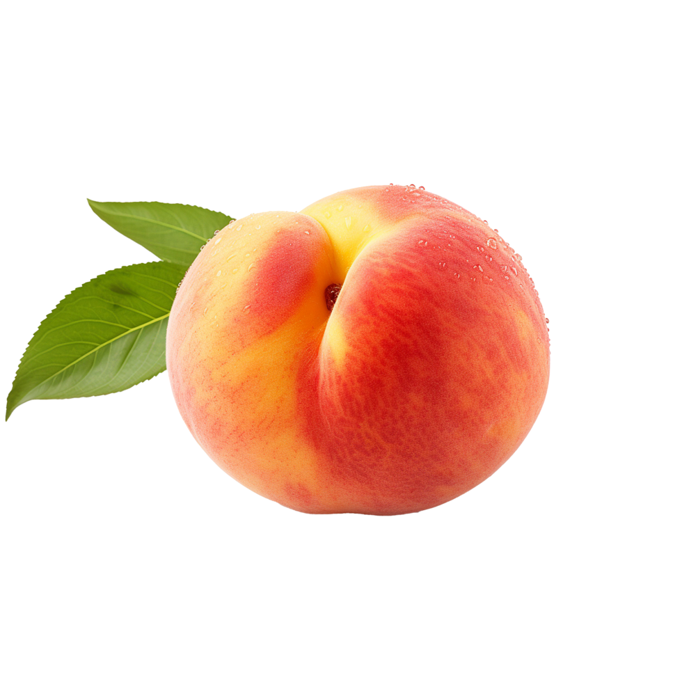 AI generated Fresh peach png isolated on transparent background ...
