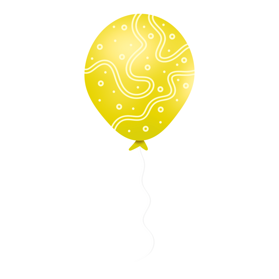 Realistic Yellow Balloon 40457014 Png