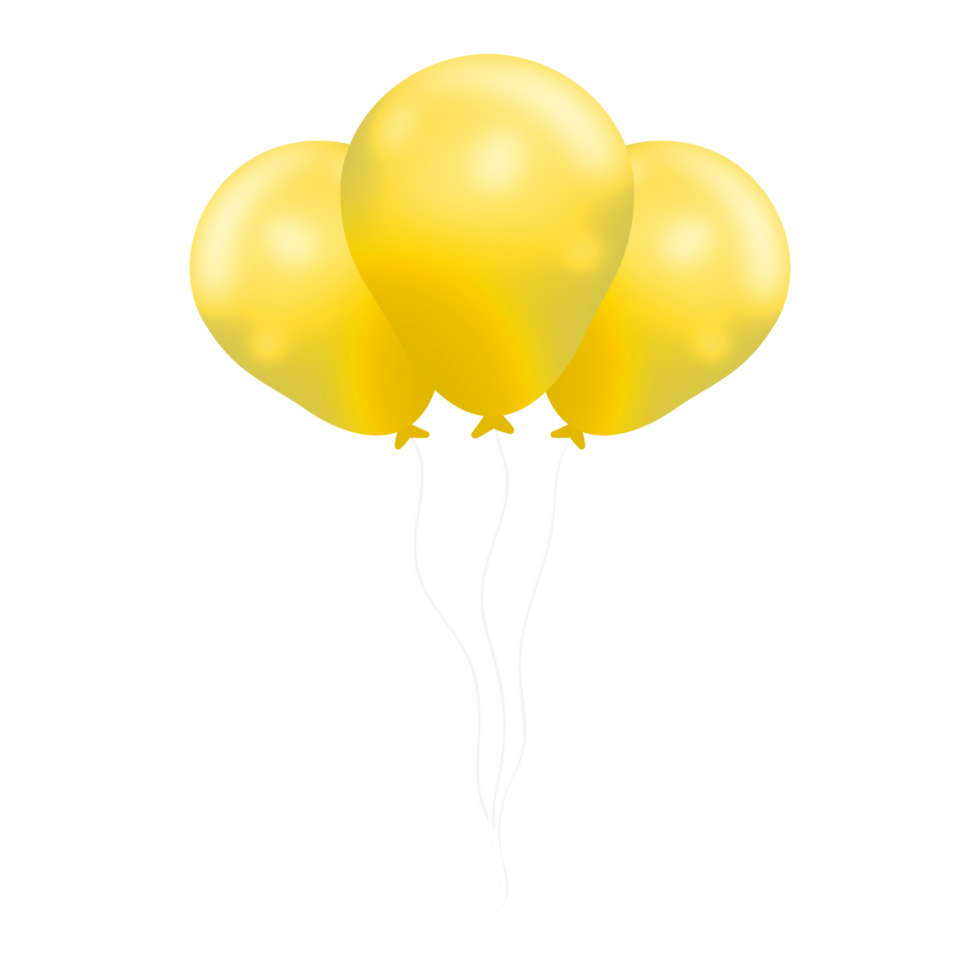 Realistic Yellow Balloons 40457032 Png