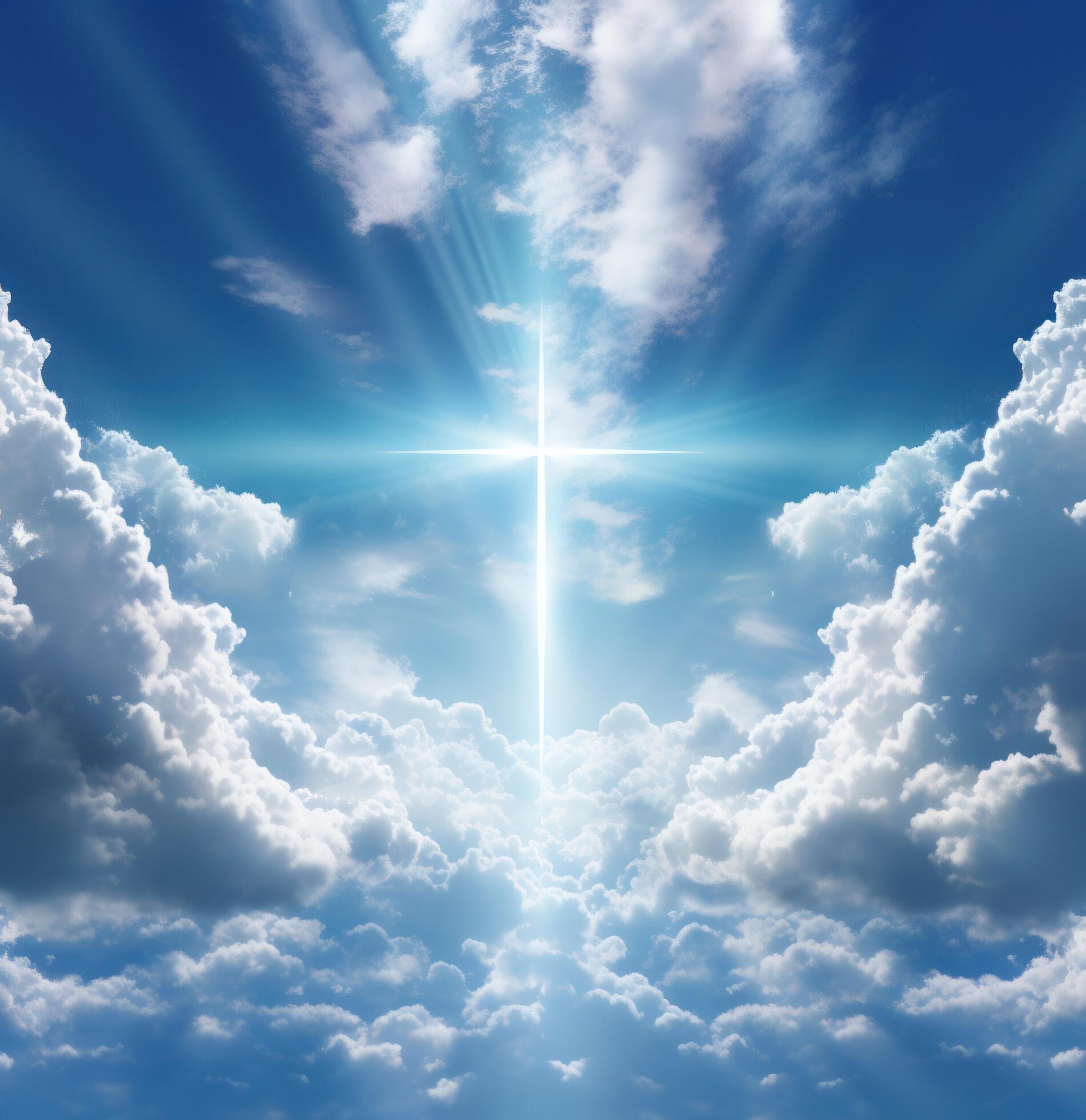 AI generated an image of a cross in the clouds 40475586 Stock Photo at ...