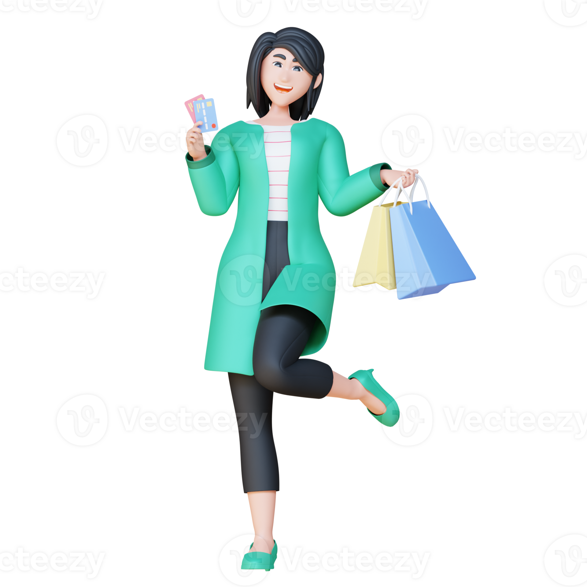 3d Illustration Character Holding A Card 40502077 Png