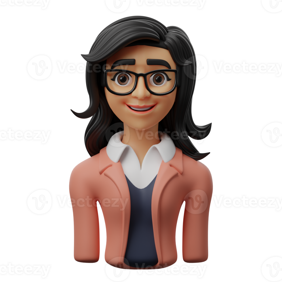 3d Avatar Character Illustration Female Teacher 40502219 Png