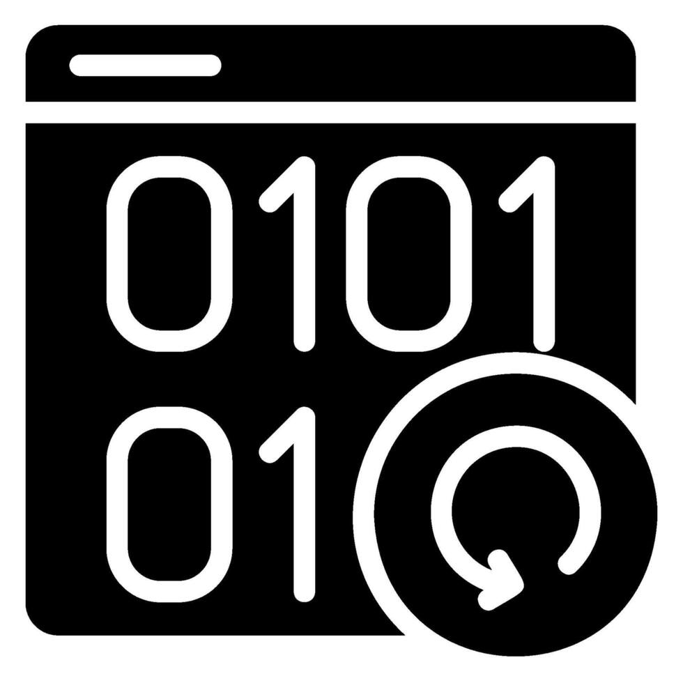 binary code glyph icon 40505820 Vector Art at Vecteezy