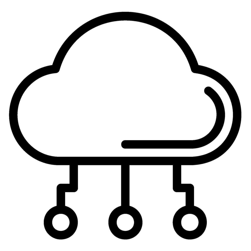 cloud computing line icon 40505901 Vector Art at Vecteezy