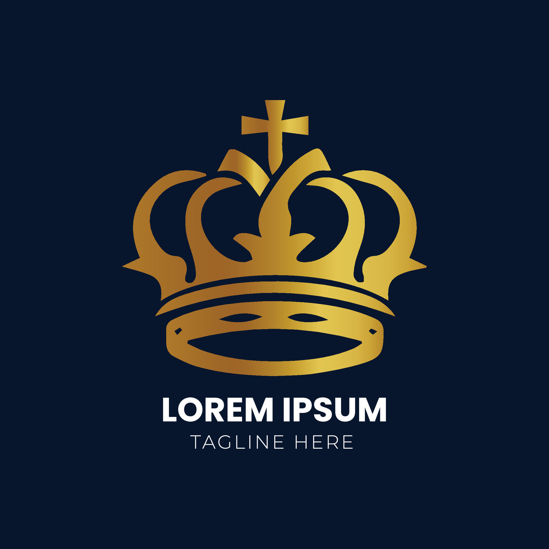 Golden Crown With Gradient Mesh Vector Illustration 40510844 Vector