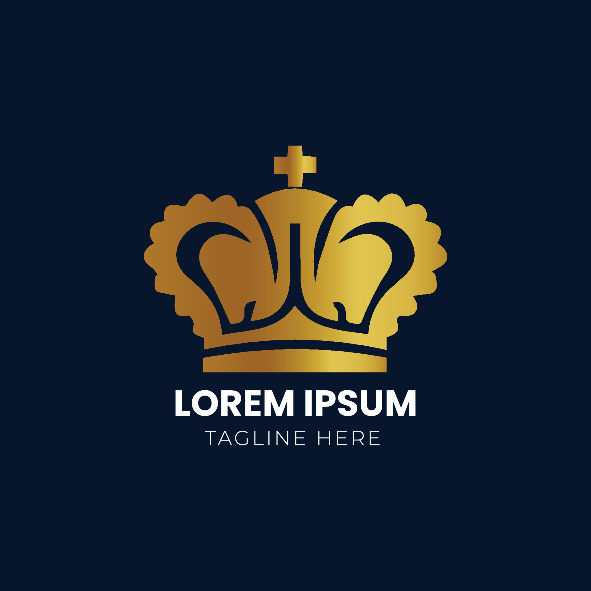Golden Crown With Gradient Mesh Vector Illustration 40511508 Vector