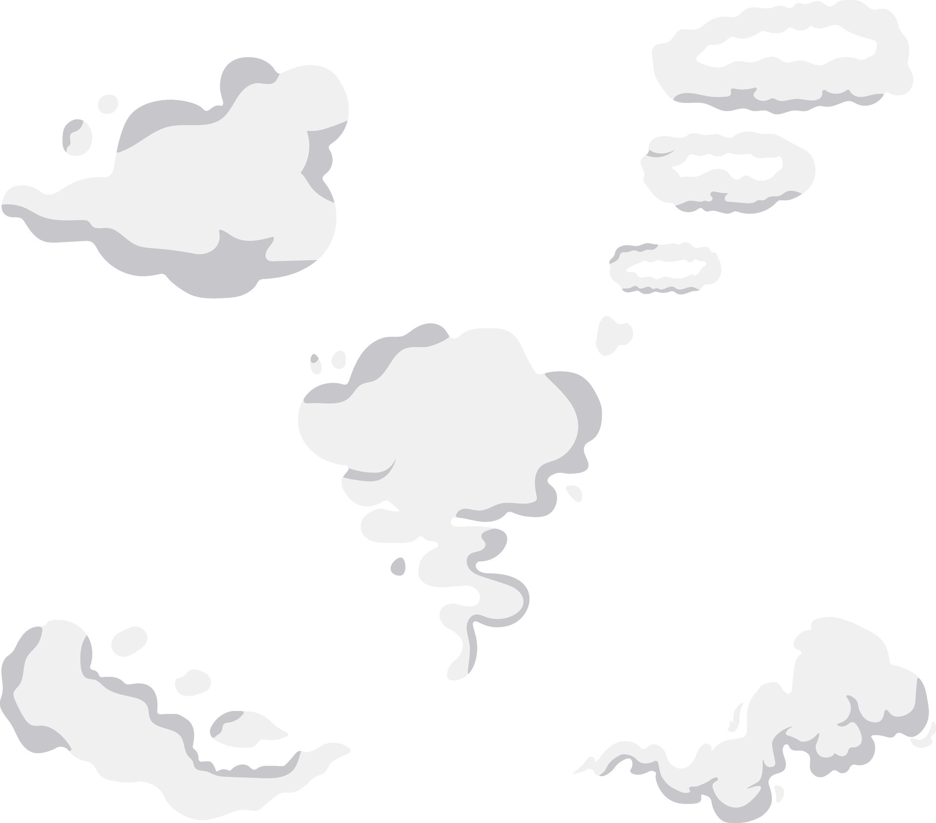 Cartoon Smoke Cloud With Abstract Design Style Isolated Vector Illustration 40511934 Vector Art