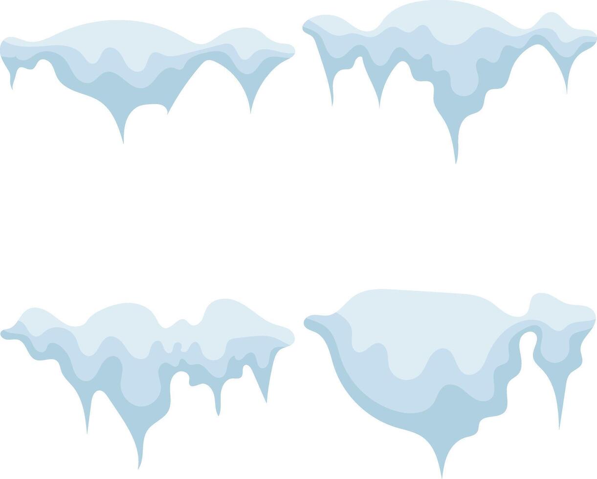 Snowcap Border Collection. Abstract Cartoon Design, Vector Illustration ...