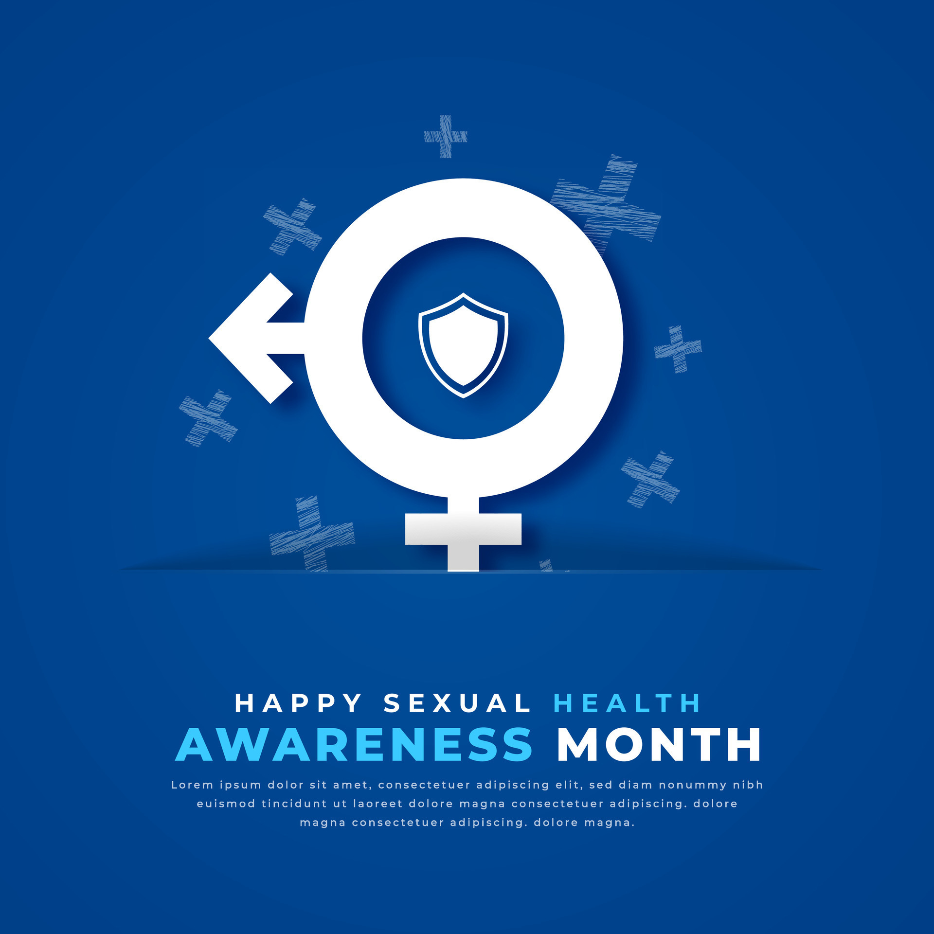 Happy Sexual Health Awareness Month Paper Cut Style Vector Design Illustration For Background