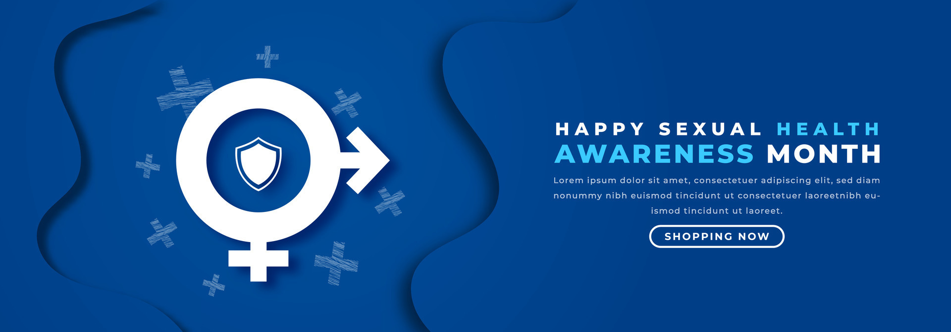Happy Sexual Health Awareness Month Paper Cut Style Vector Design
