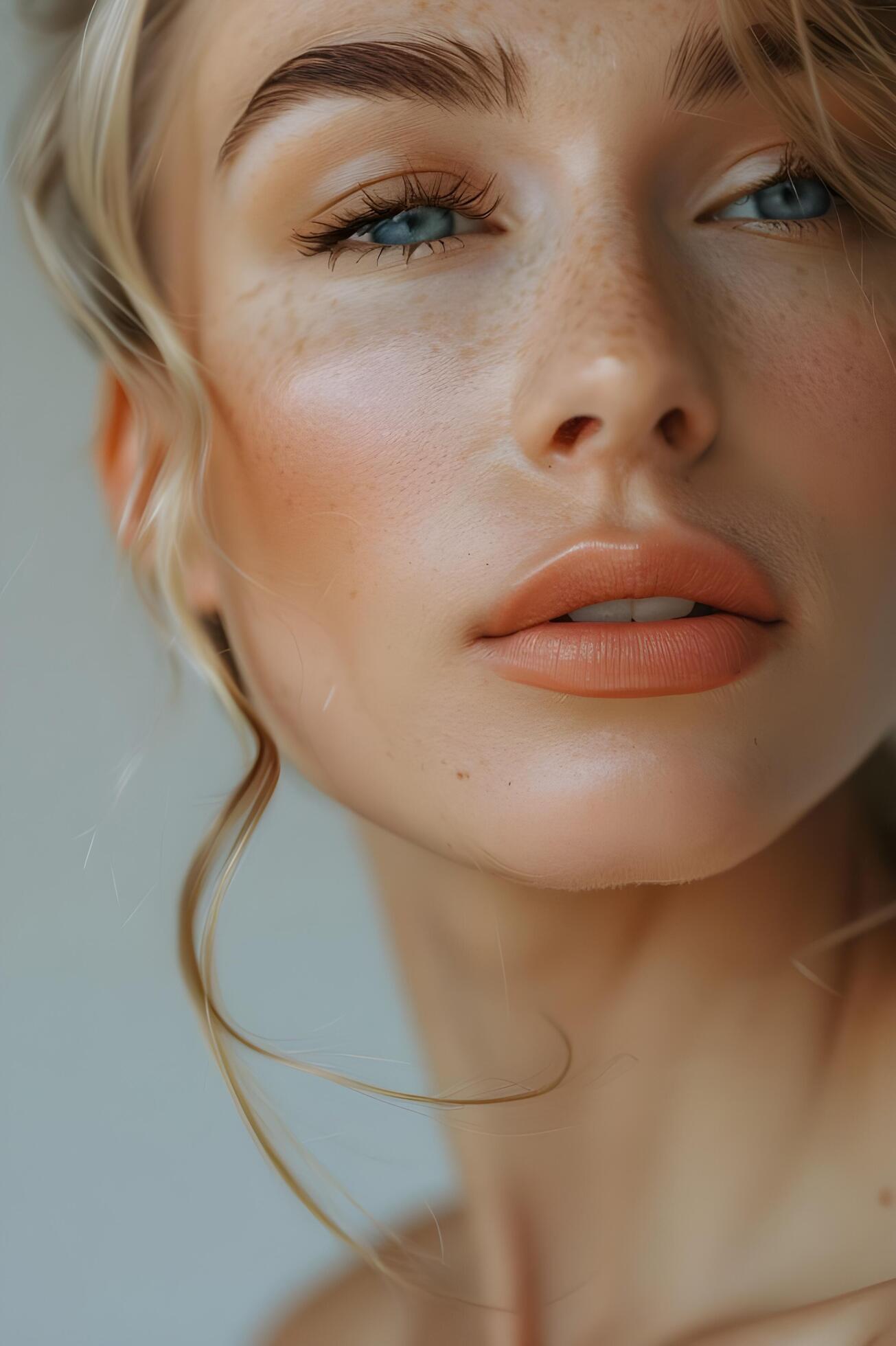 AI generated Timeless Beauty Senior Woman Radiates Grace in Peach Fuzz ...