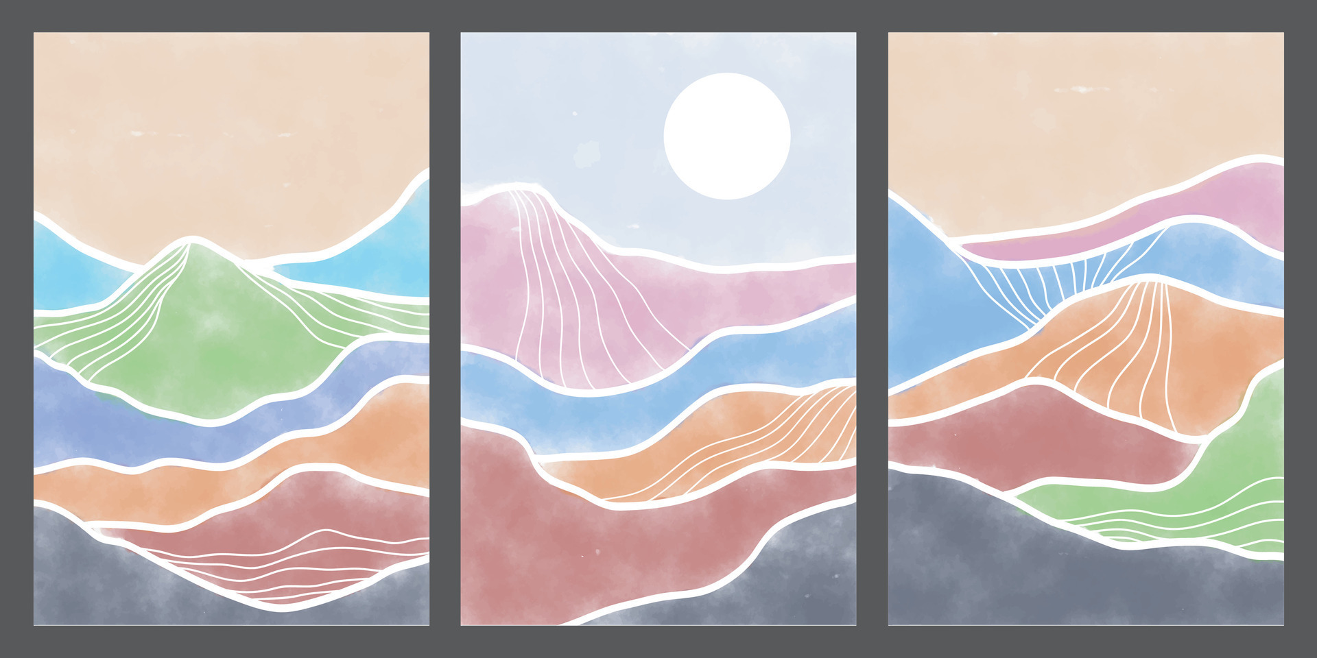 Japanese Background With Line Wave Pattern Vector Abstract Template With Geometric Pattern