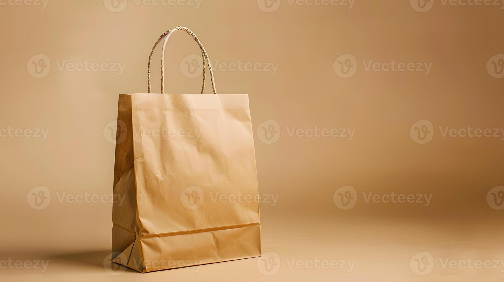 AI generated Blank craft bag with recycled paper handles. AI Generated ... AI generated Blank craft bag with recycled paper handles. AI Generated ...