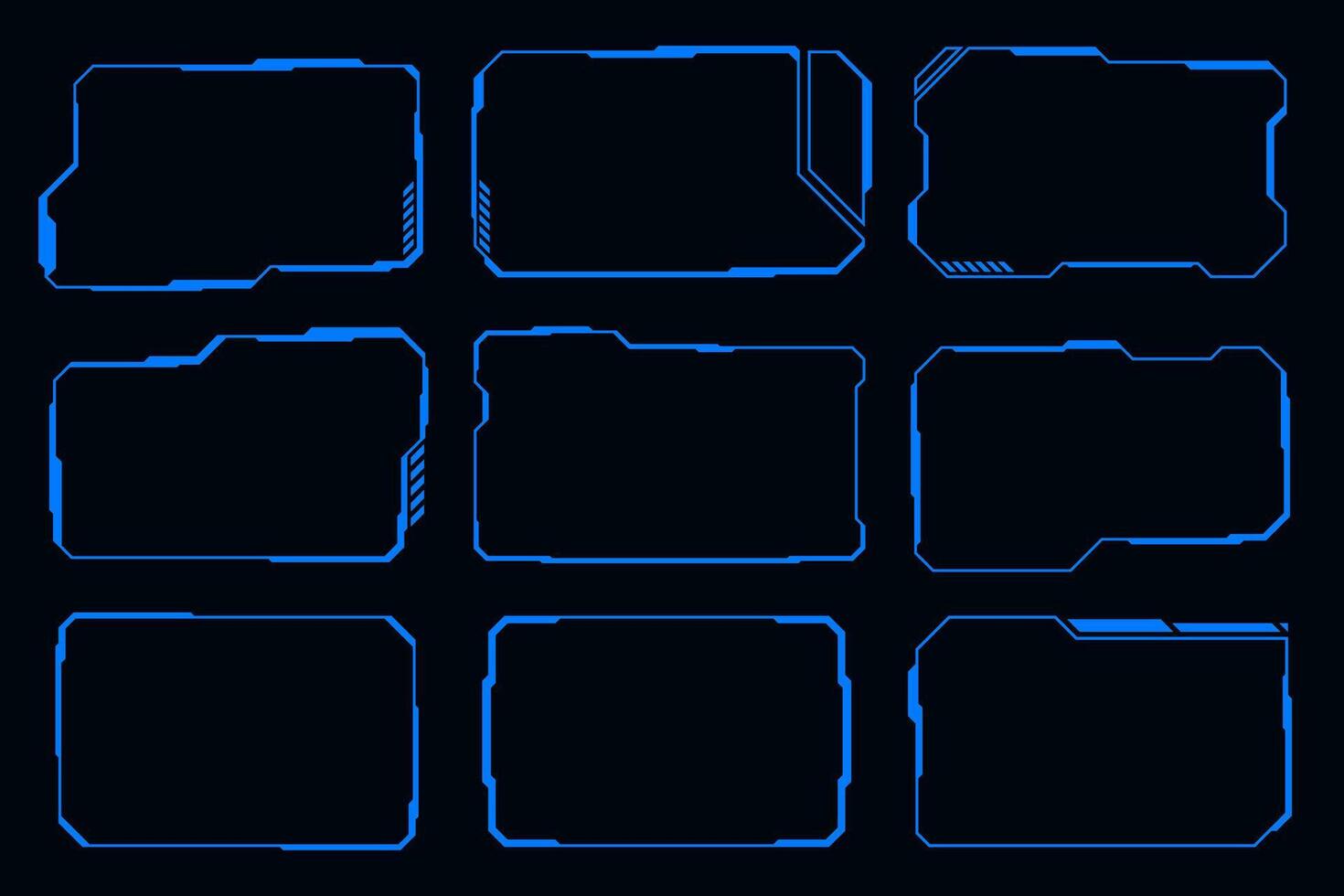 Vector technology futuristic interface frame element. HUD sci-fi square shape design. 40521519 ...