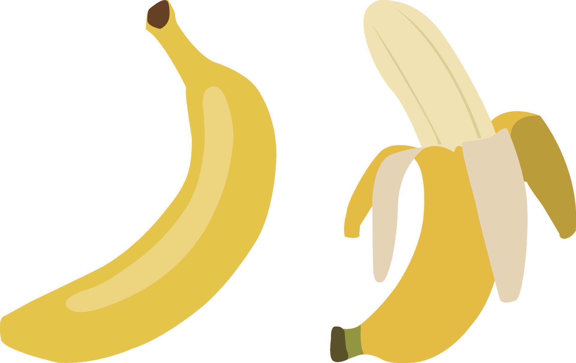 Vector cartoon bananas peel banana isolated on white background ... Vector cartoon bananas peel banana isolated on white background ...