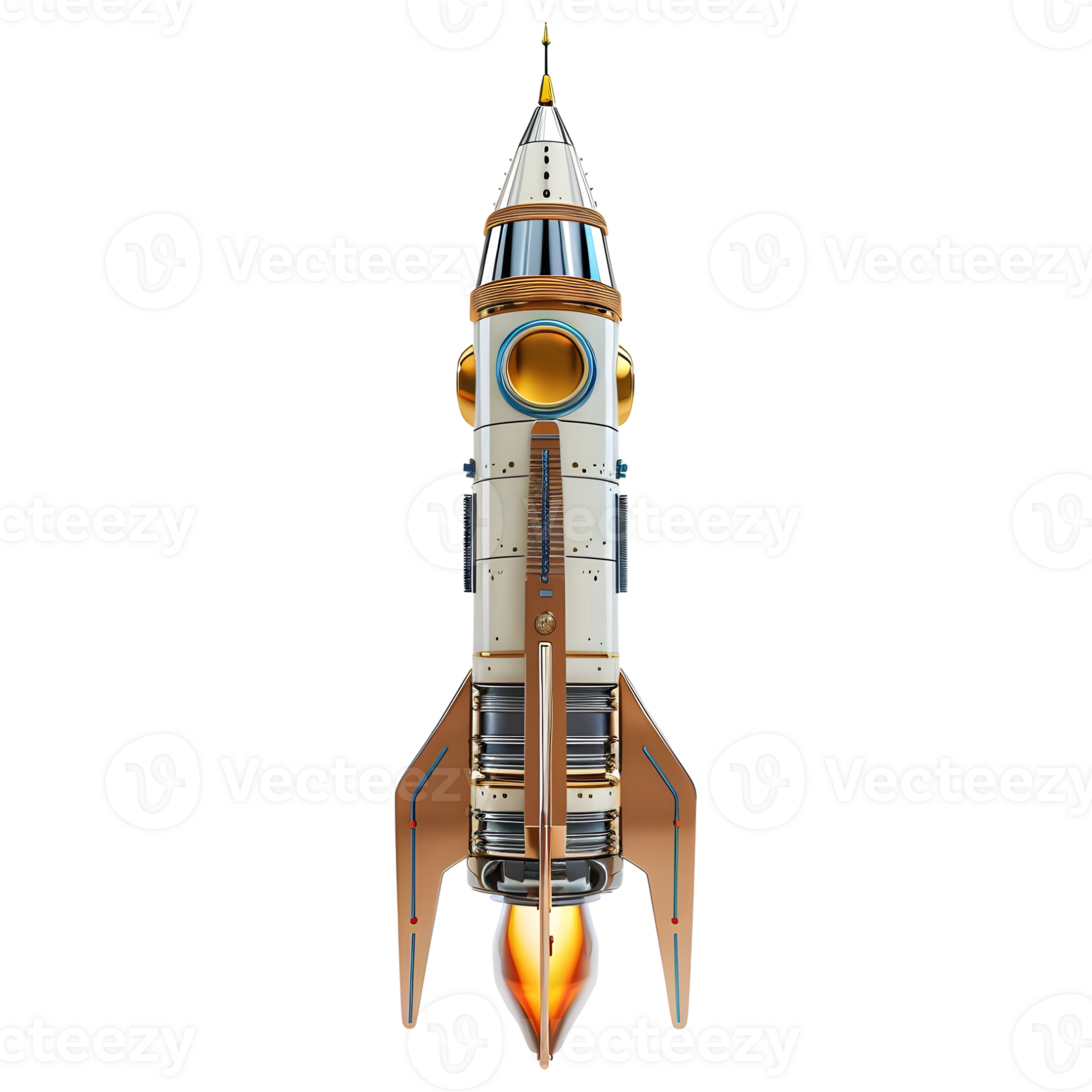 AI generated 3D Rendering of a Space Rocket on Transparent Background ...