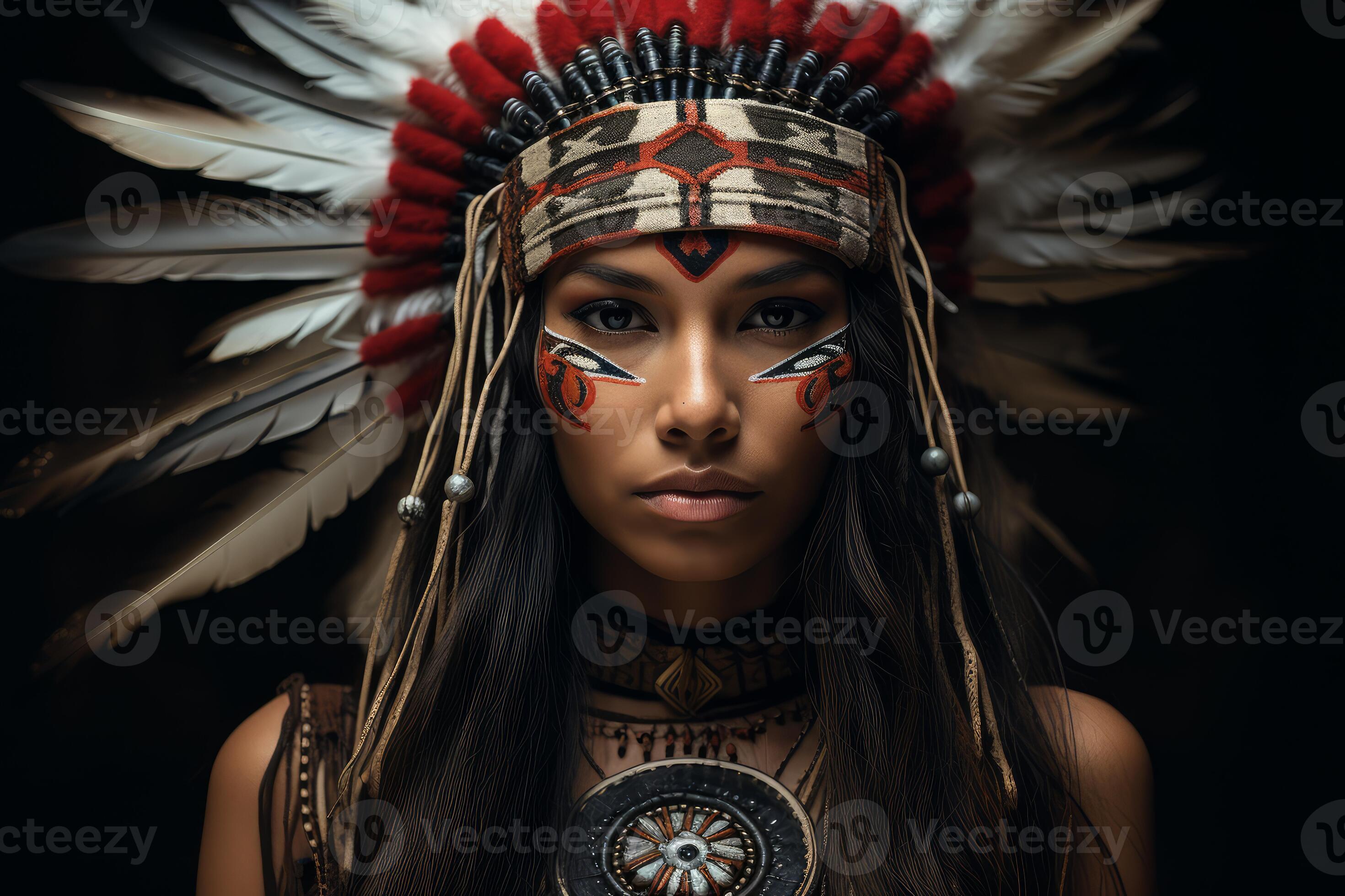 AI generated Dynamic Native American woman starring. Generate ai ...