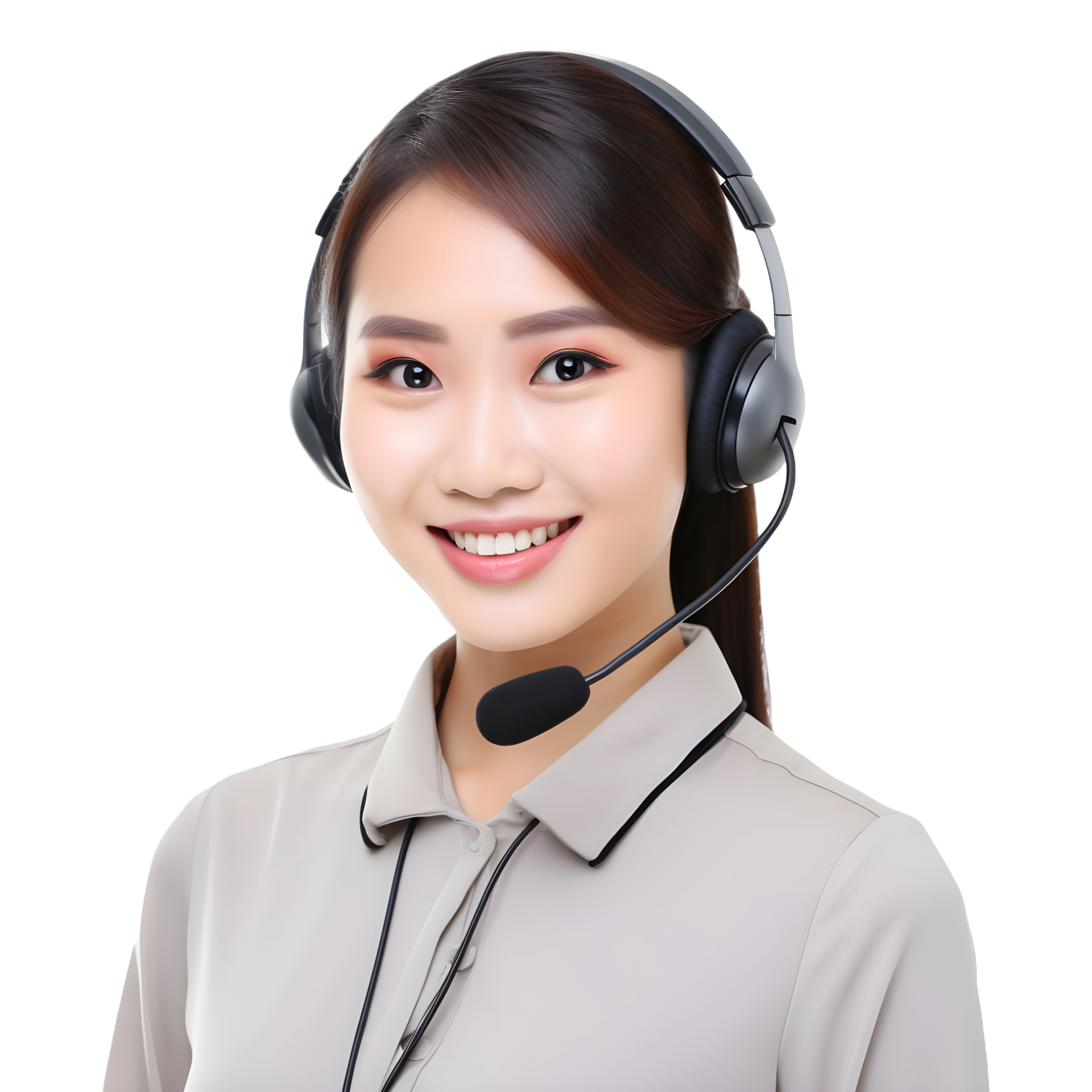 AI generated Young Customer Service Representative on Transparent ... AI generated Young Customer Service Representative on Transparent ...