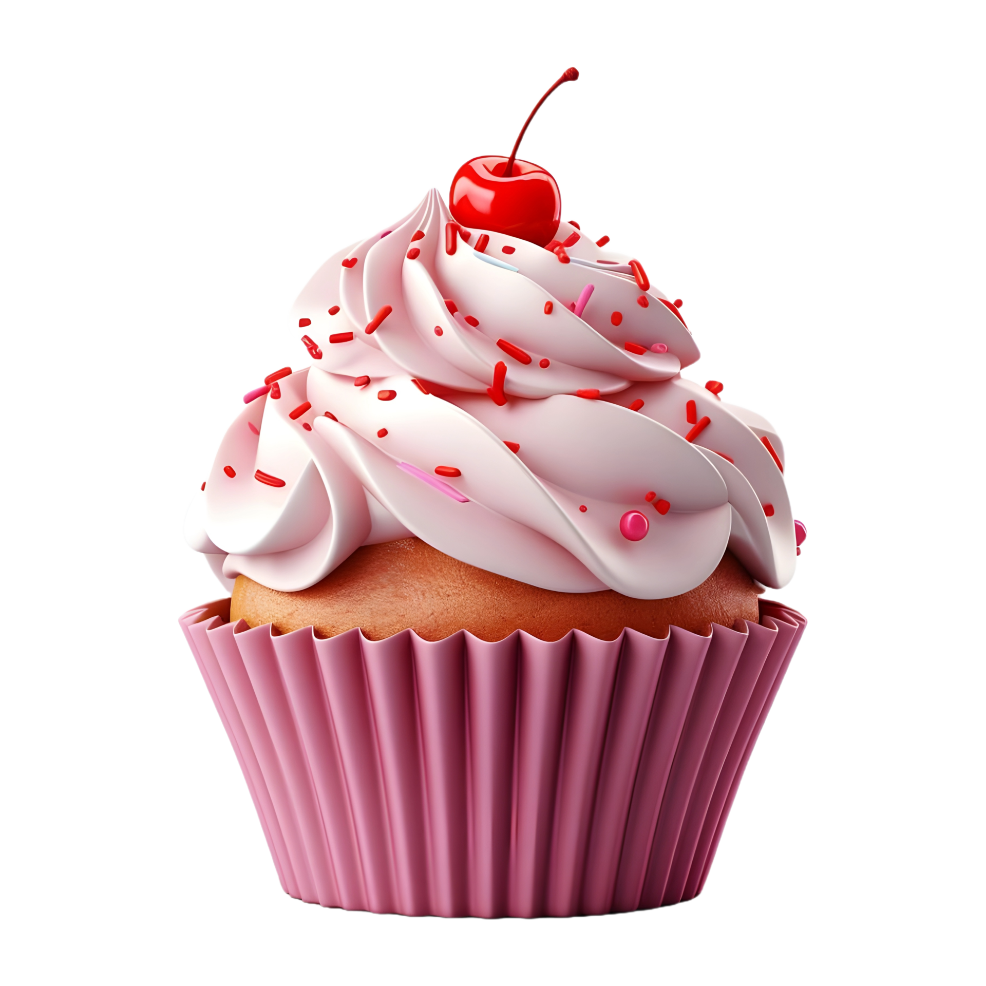 AI generated 3D Rendering of a Colorful Ice Cream Cup on Transparent ...