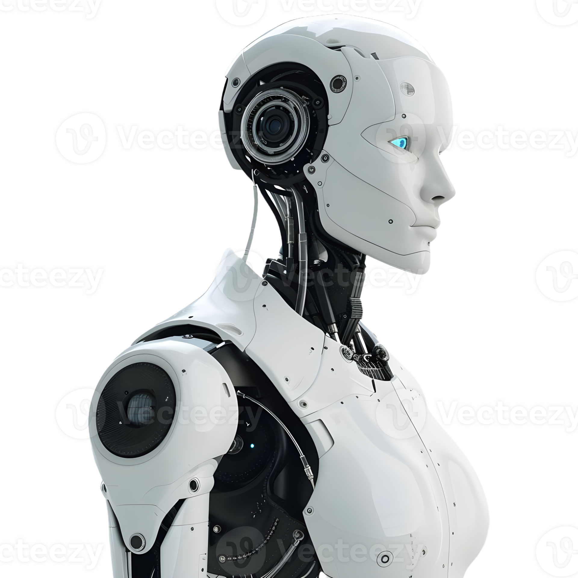 AI generated 3D Rendering of a Humanoid Robot on Transparent Background - Ai Generated 40533155 PNG