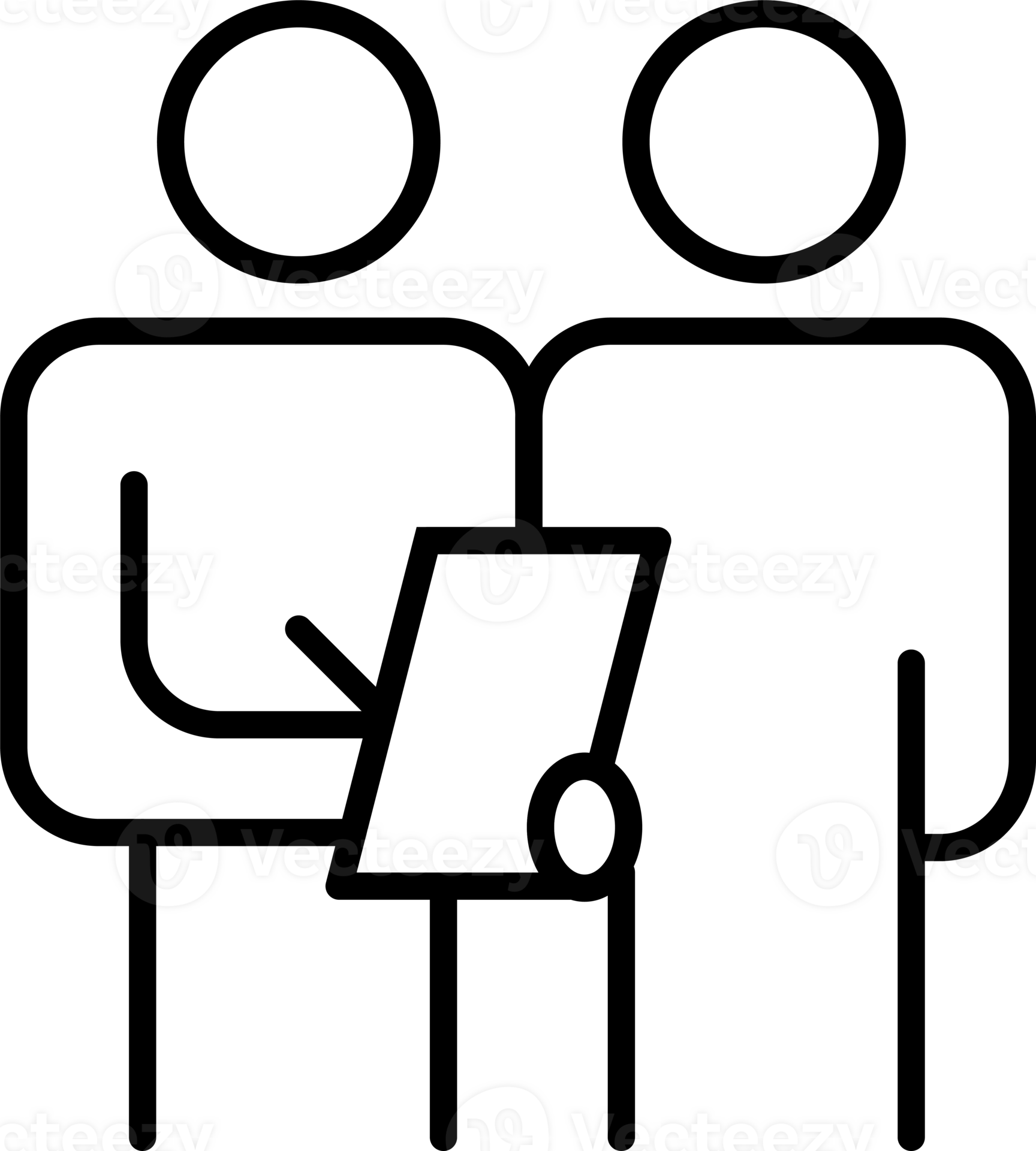 Customer survey outline icon manager paperwork team for graphic design ...