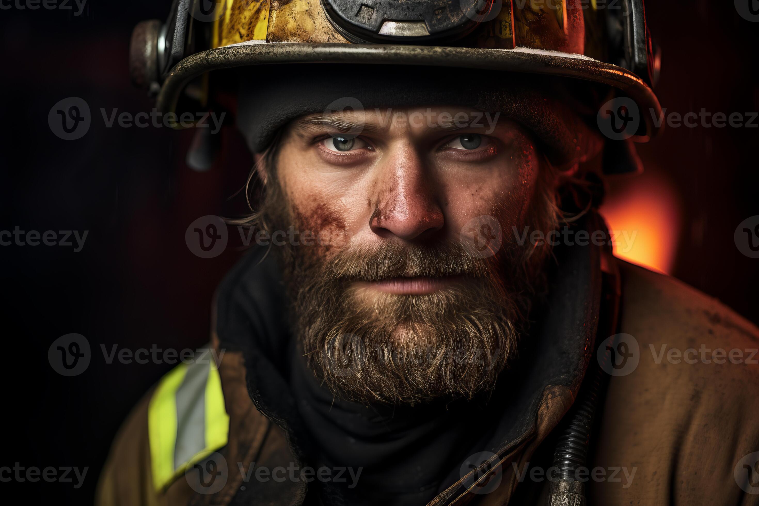 AI generated Heroic Firefighter portrait. Generate Ai 40536045 Stock ...