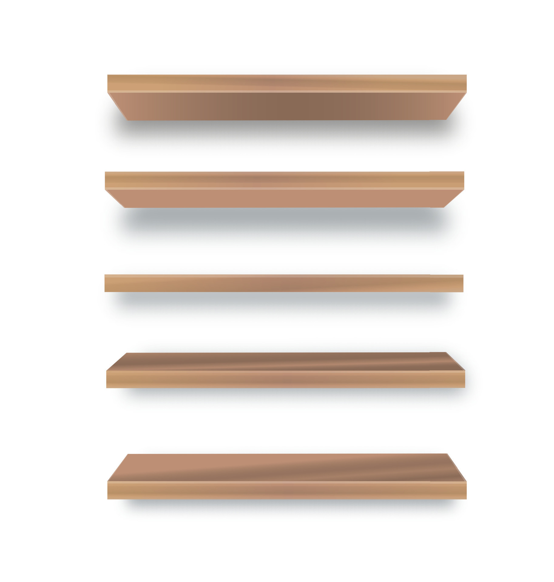 Various empty wooden store shelves 40539067 Vector Art at Vecteezy