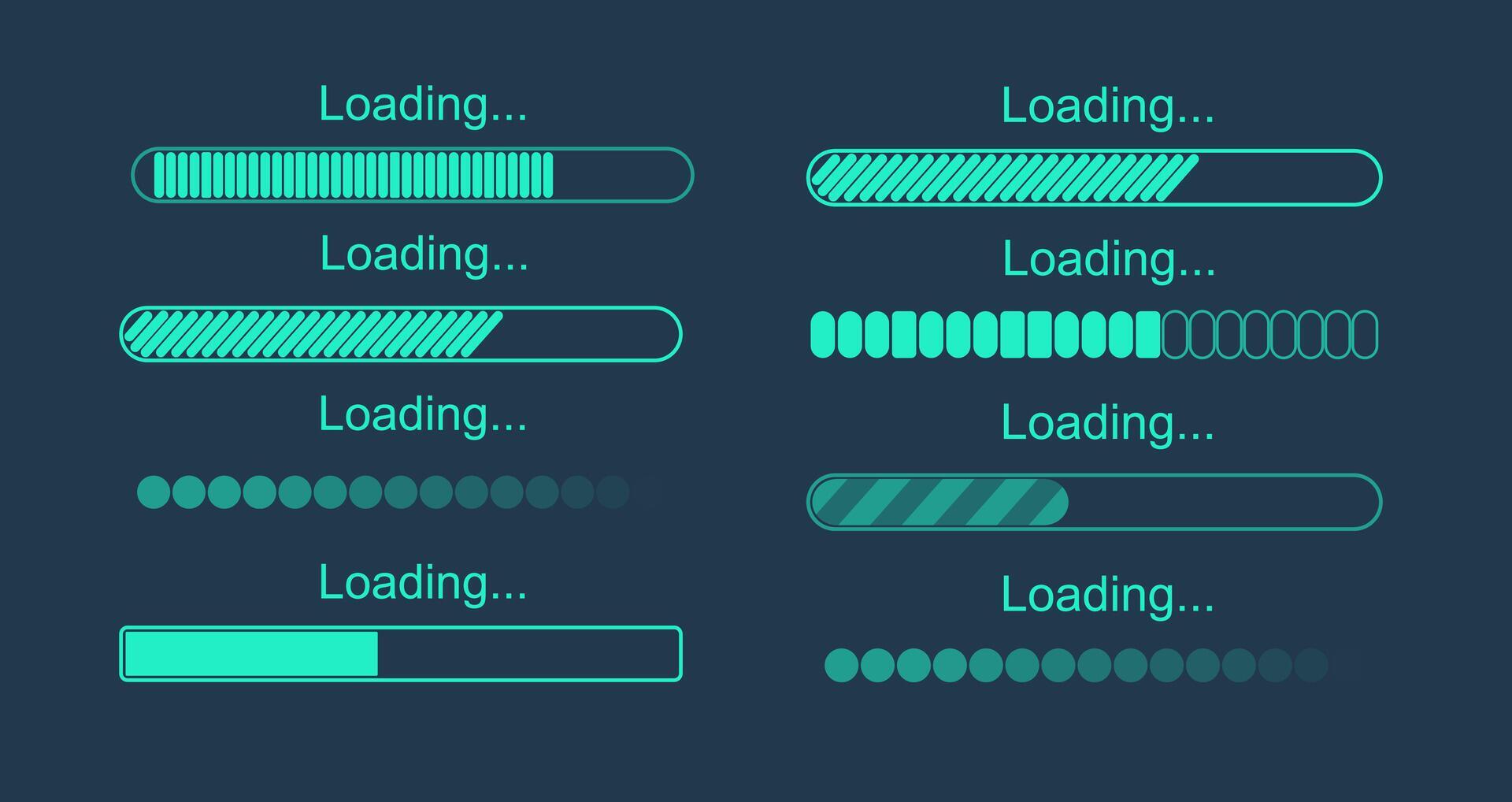 Futuristic progress loading bar. Set 40539118 Vector Art at Vecteezy