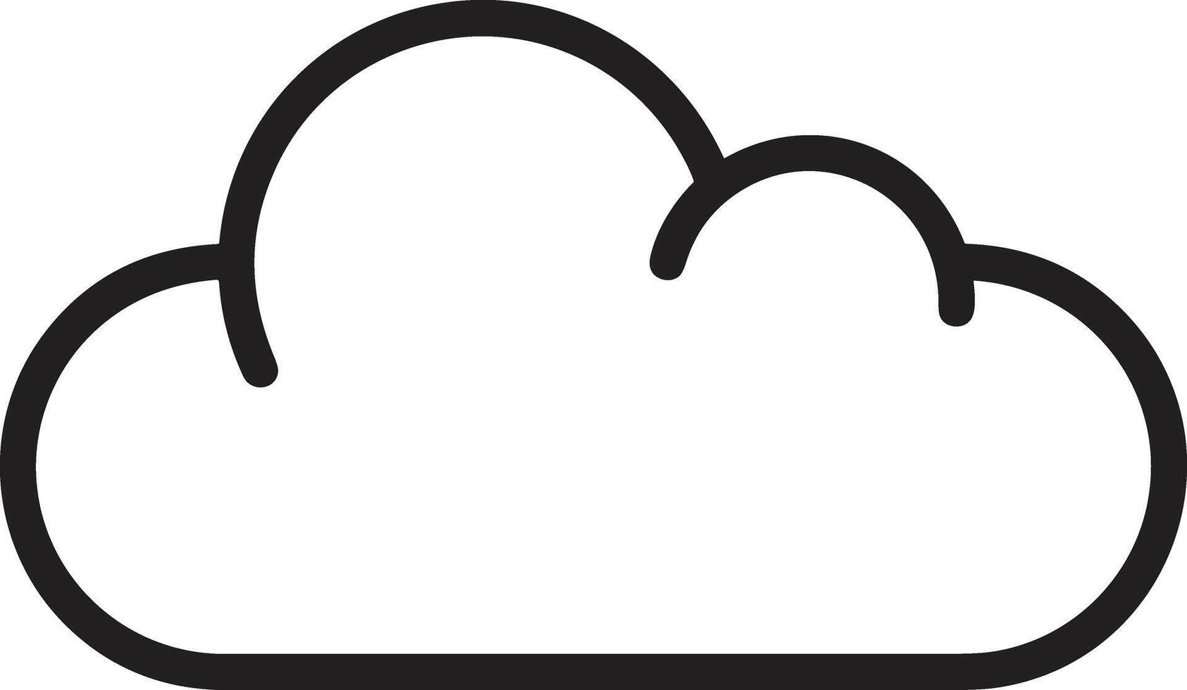 Cloud icon symbol vector image. Illustration of the hosting storage ...