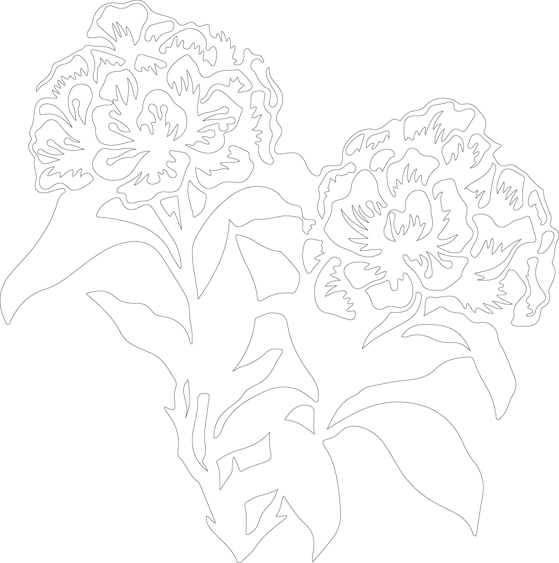 Ai Generated Rhododendron Outline Silhouette 40542555 Vector Art At