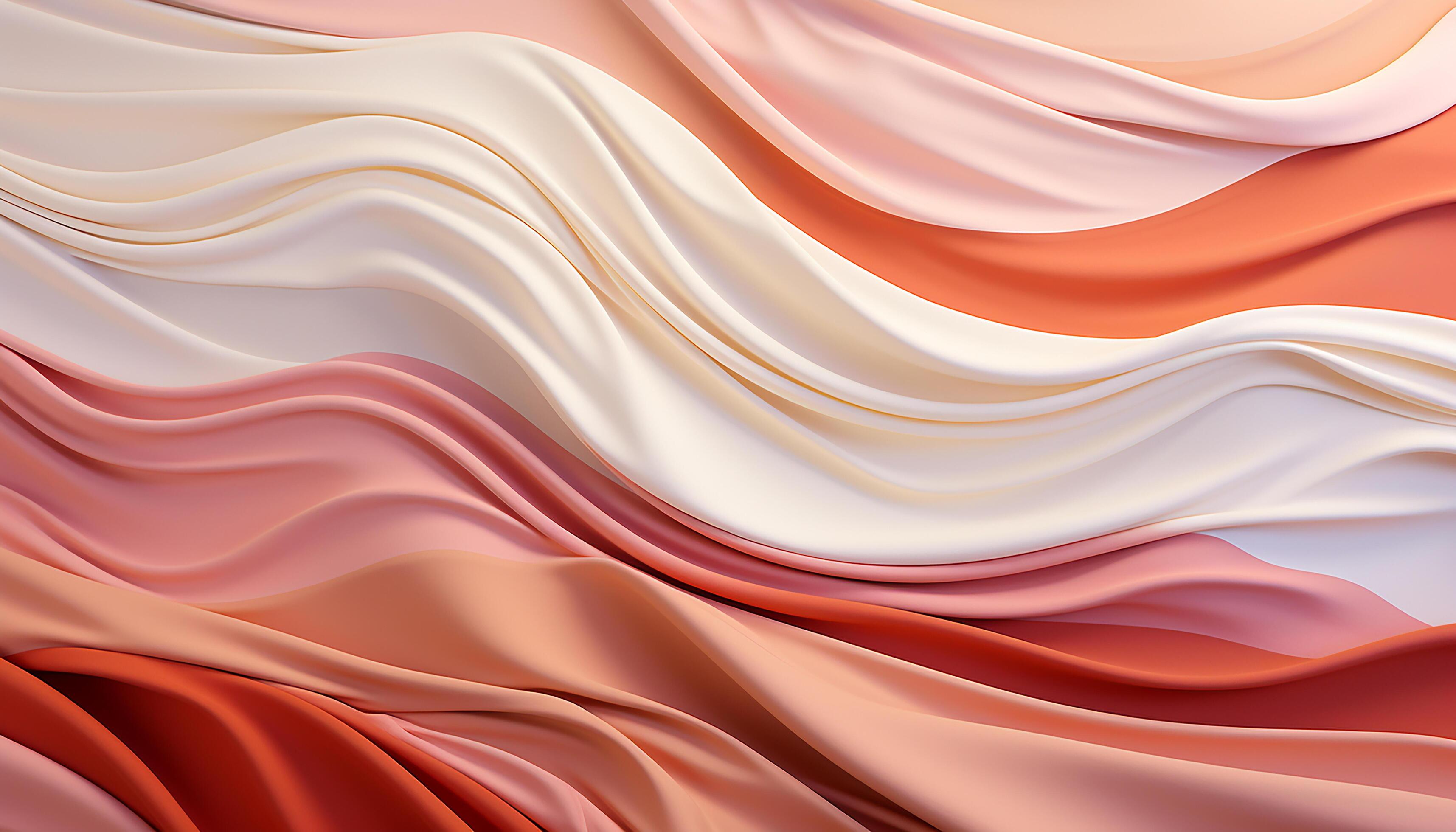 Ai Generated Abstract Wave Pattern Illustration In Vibrant Colors Flowing With Elegance