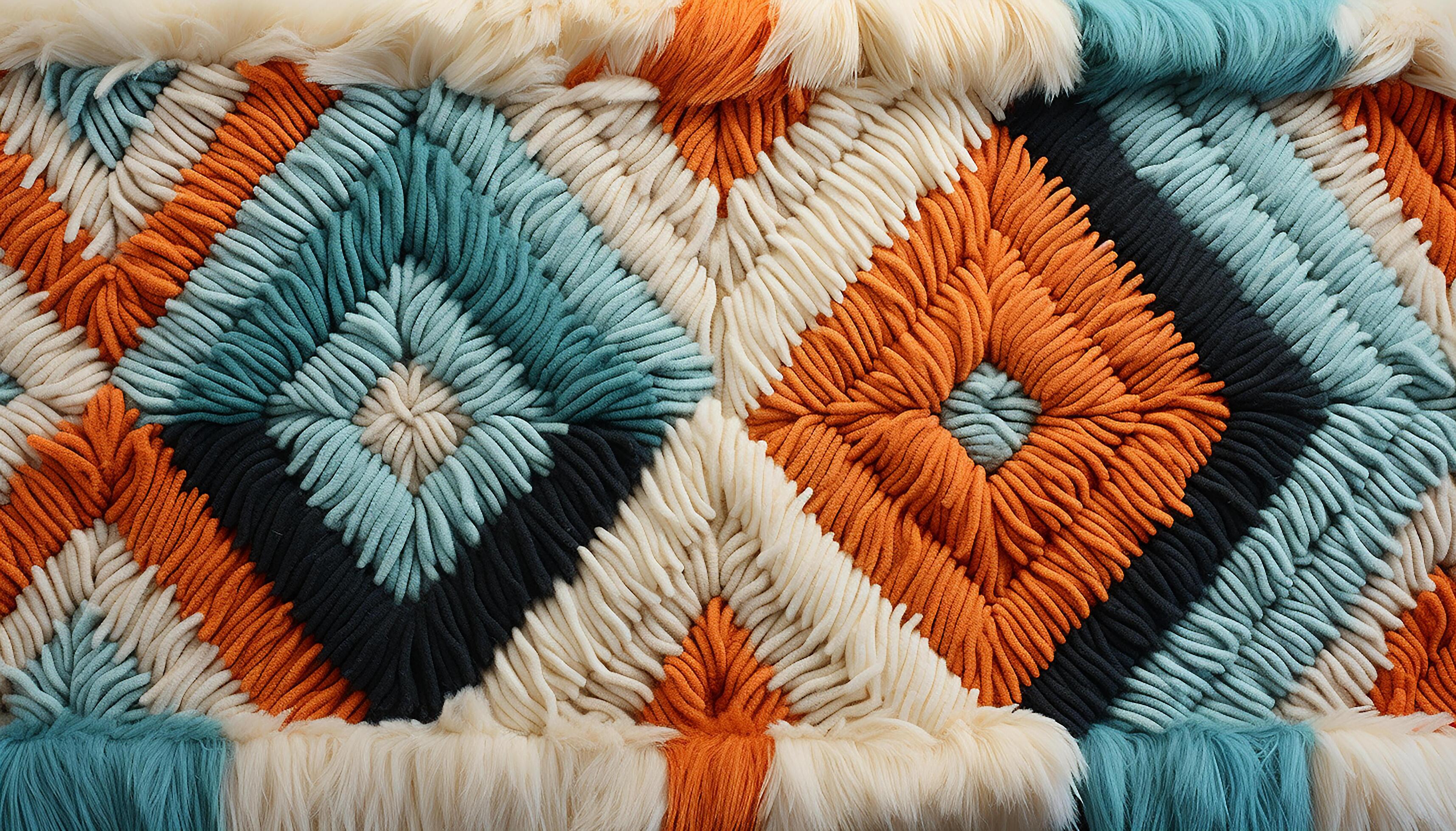 AI generated Abstract textile design in vibrant colors, woven with ...