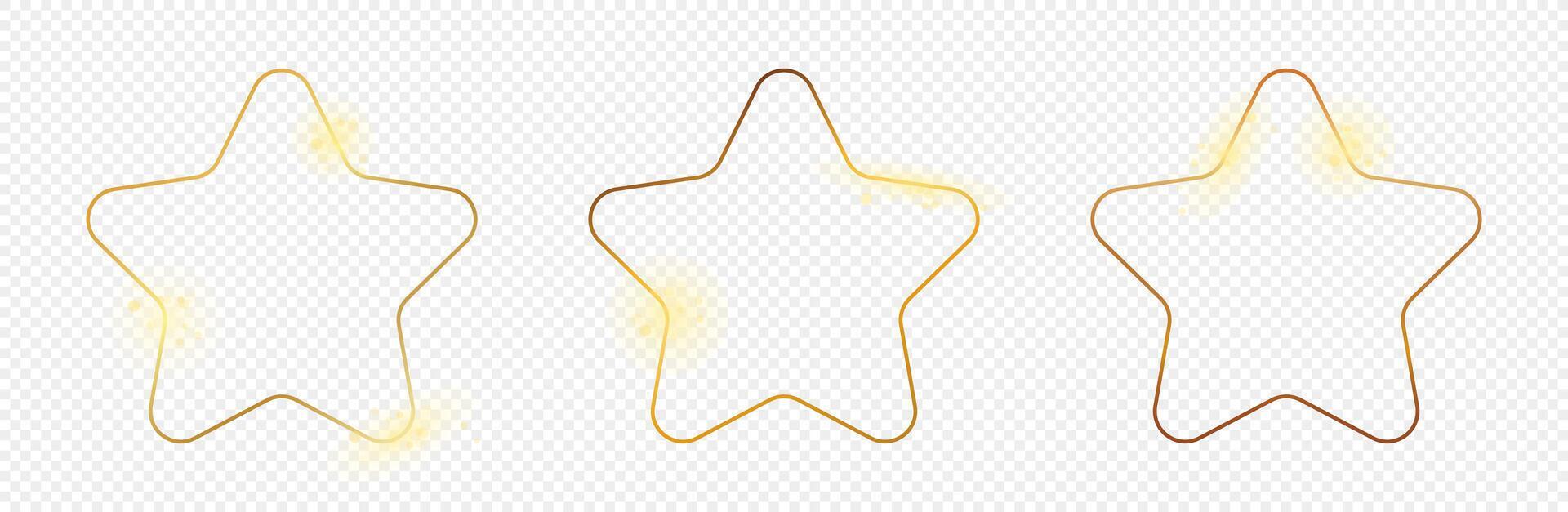 Gold glowing rounded star shape frame 40546555 Vector Art at Vecteezy