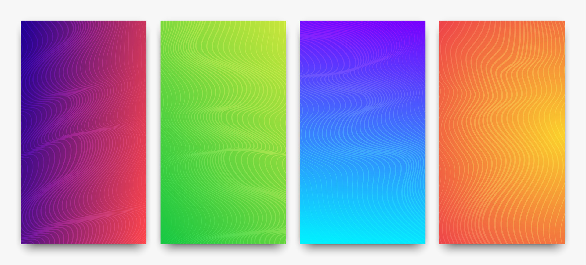 Modern Colorful Gradient Background With Wave Lines 40548402 Vector Art