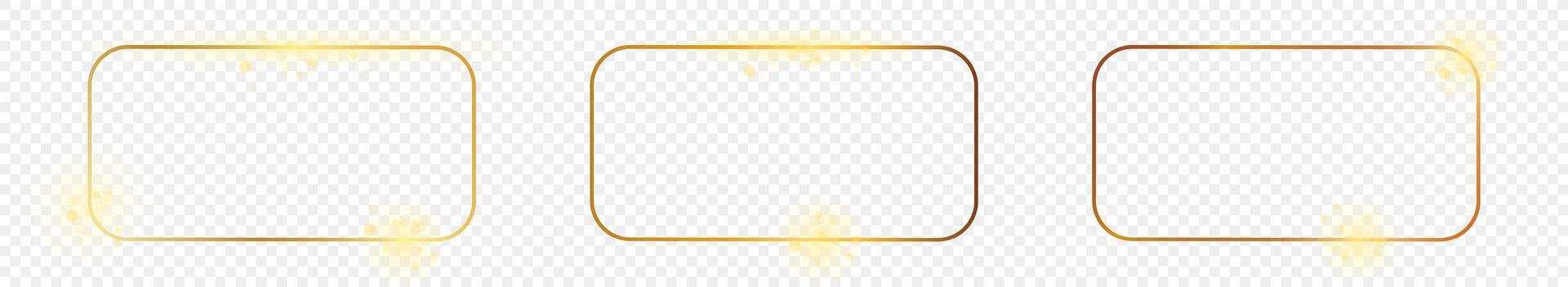 Gold glowing rounded rectangular frame 40548453 Vector Art at Vecteezy