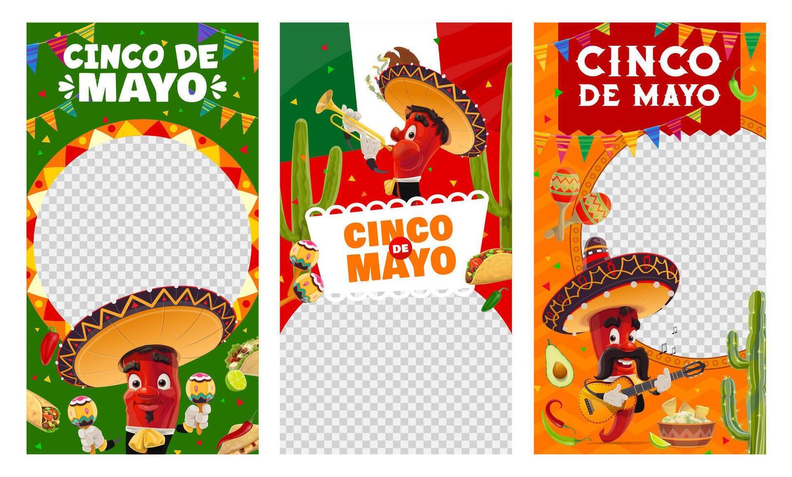 Cinco de mayo mexican holiday media templates 40550066 Vector Art at ...