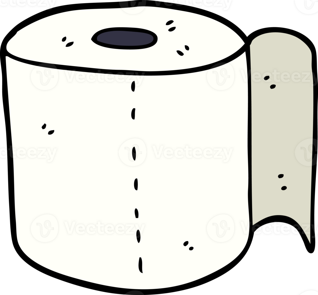 Cartoon Doodle Toilet Roll 40550846 Png