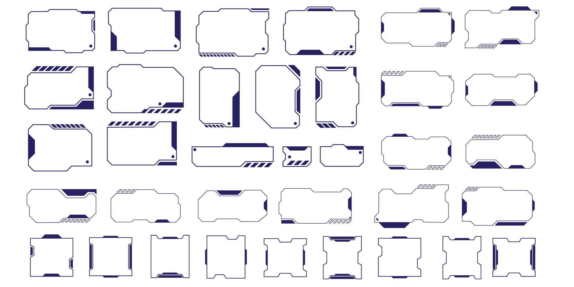 Futuristic interface ui elements. Holographic hud user interface ...