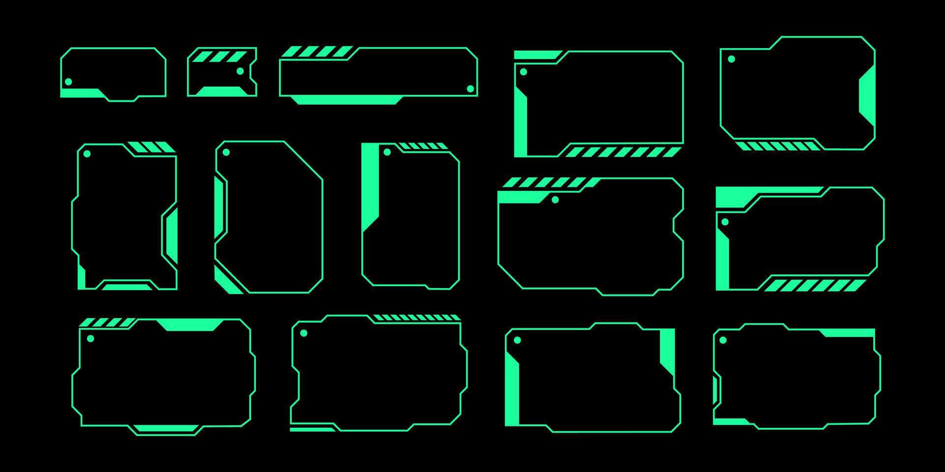 Futuristic interface ui elements. Holographic hud user interface elements, high tech bars and ...