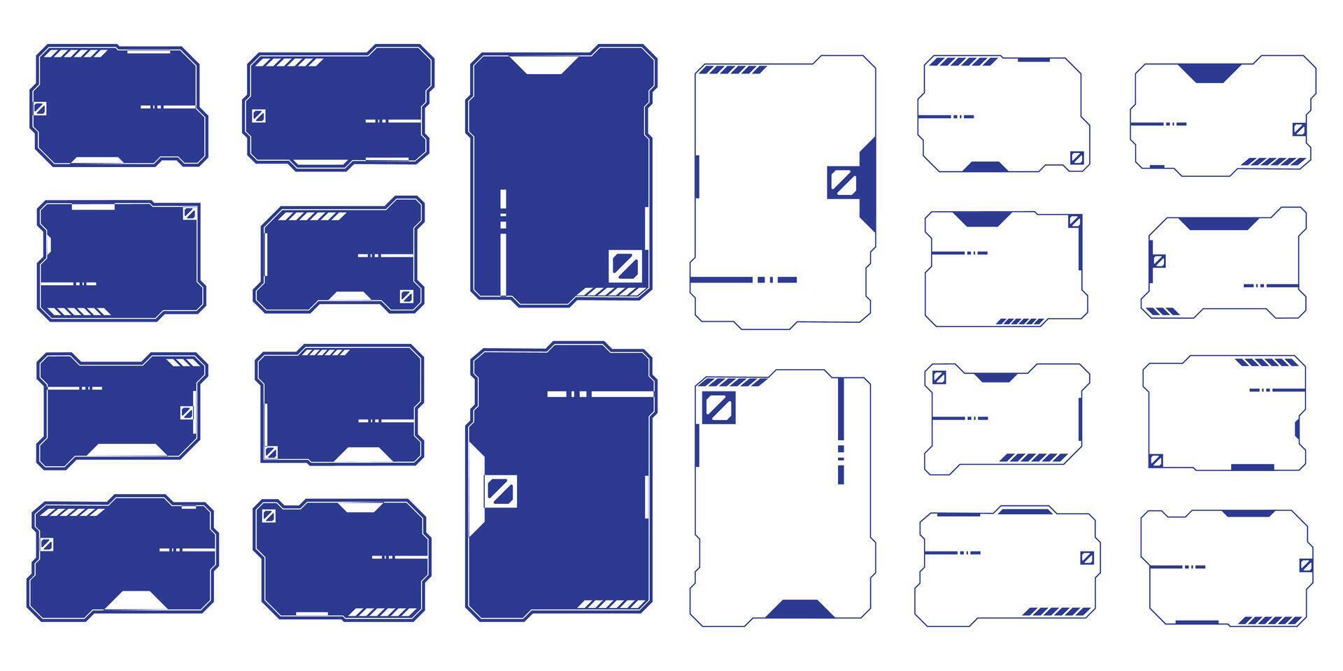 Futuristic interface ui elements. Holographic hud user interface ...