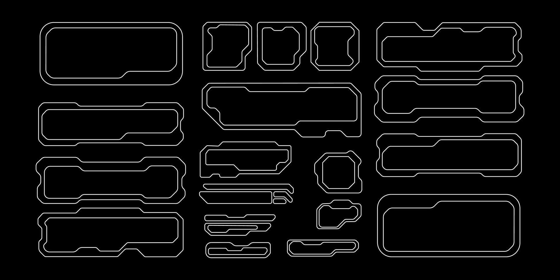 Futuristic interface ui elements. Holographic hud user interface ...