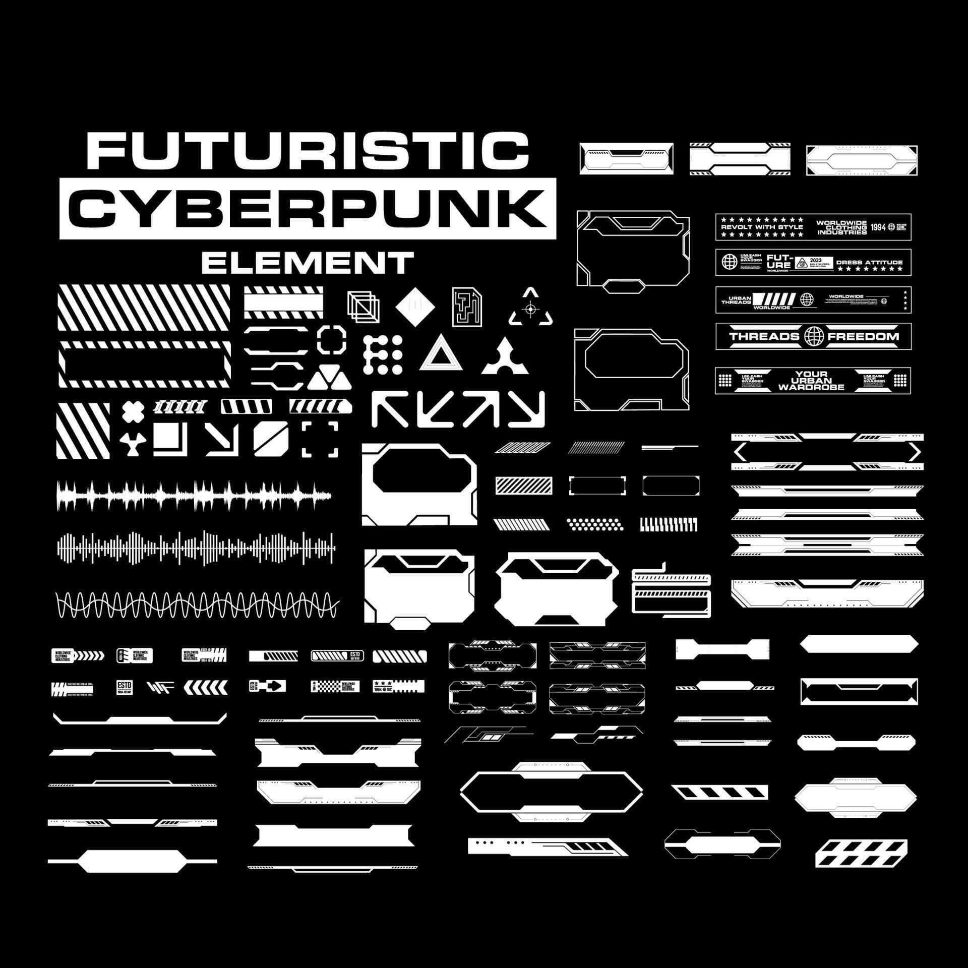 Futuristic interface ui elements. Holographic hud user interface ...