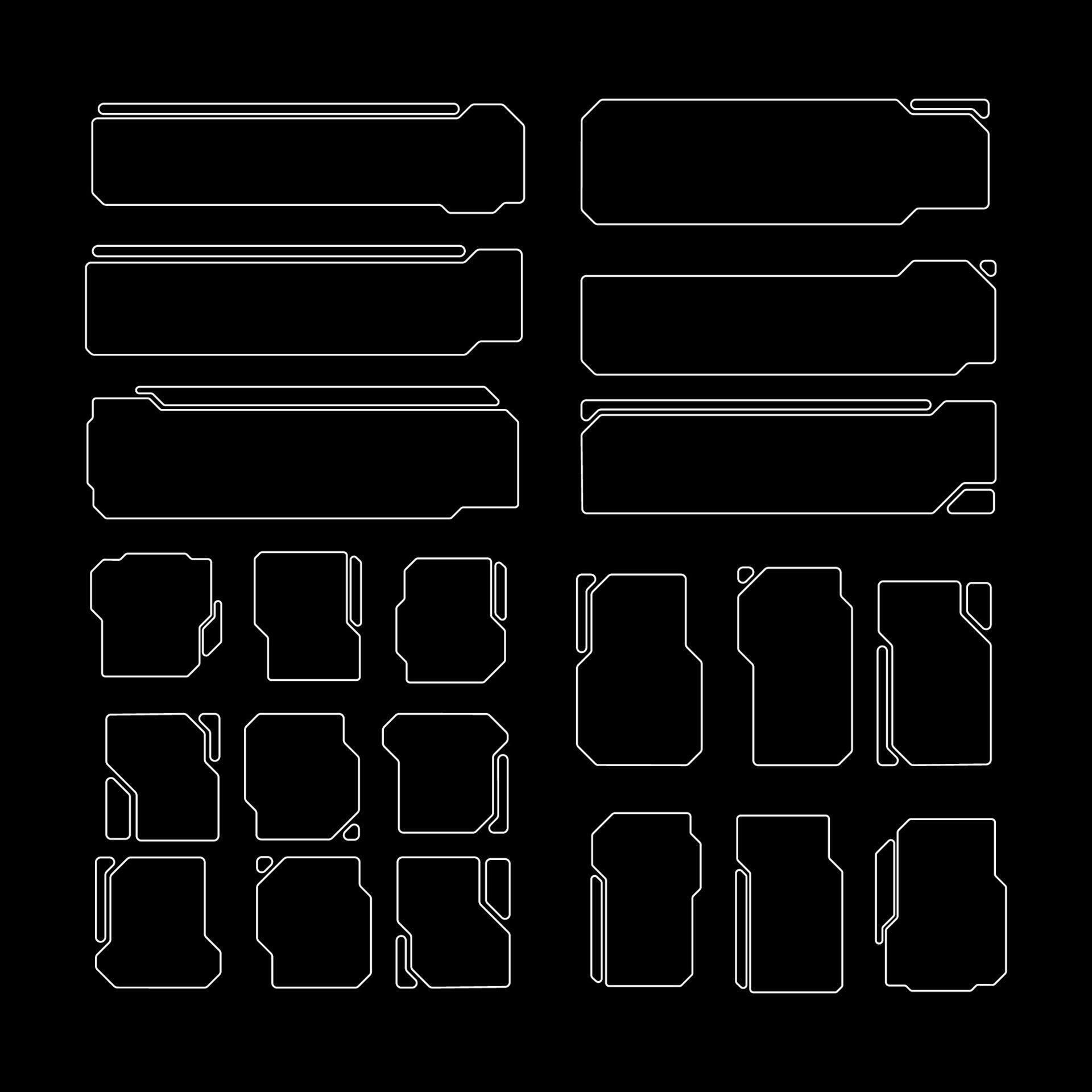 Futuristic interface ui elements. Holographic hud user interface ...