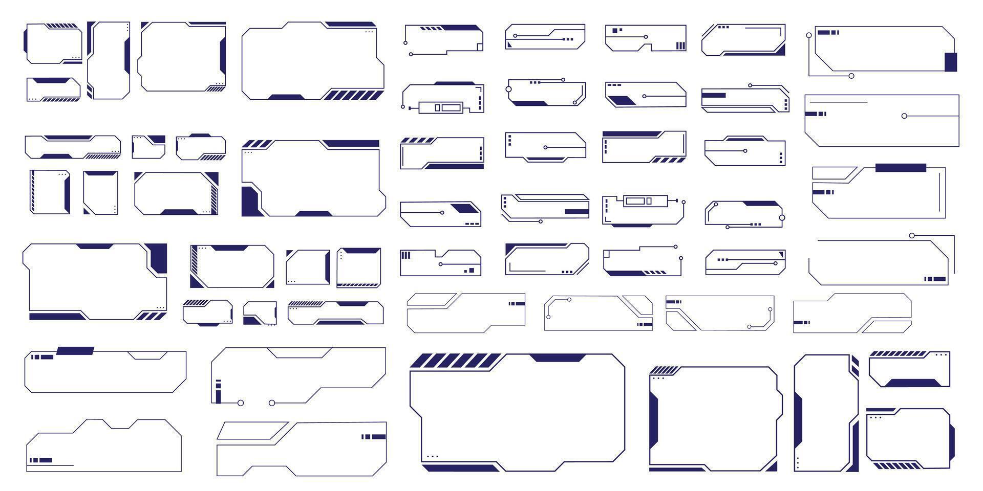 Futuristic interface ui elements. Holographic hud user interface ...