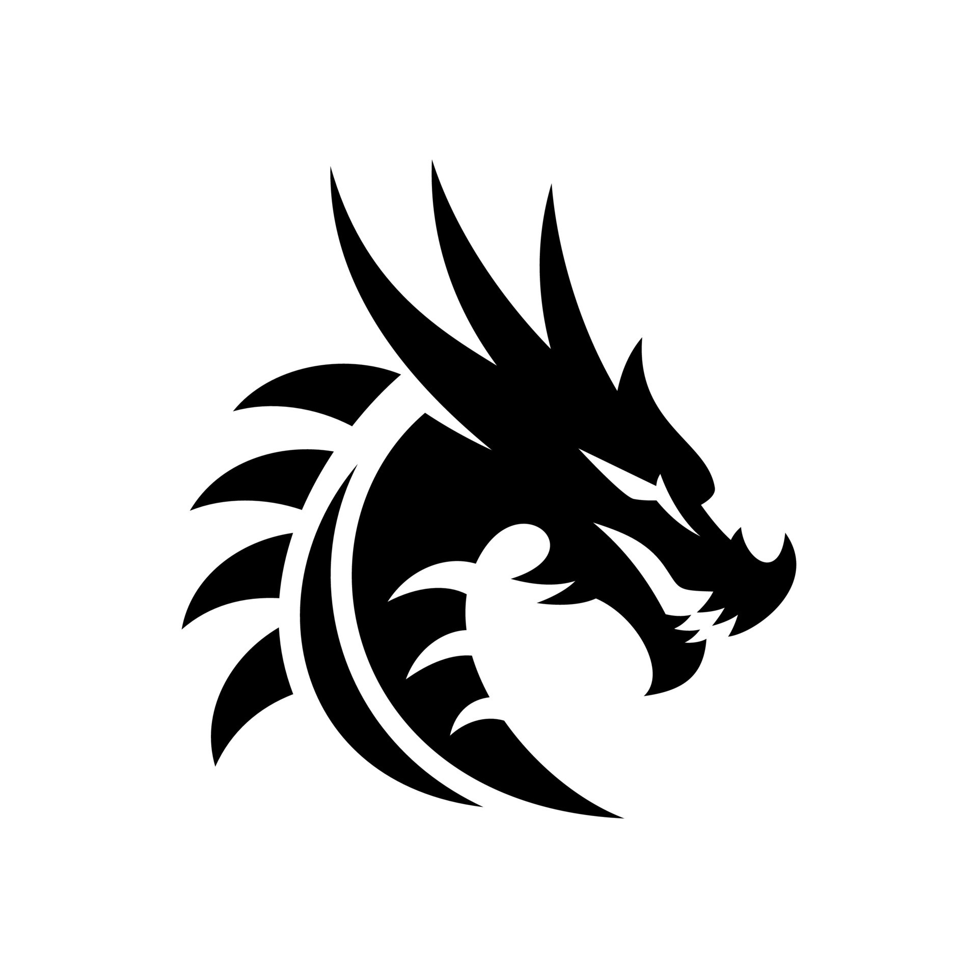 dragon icon vector. head of dragon silhouette 40554046 Vector Art at ...